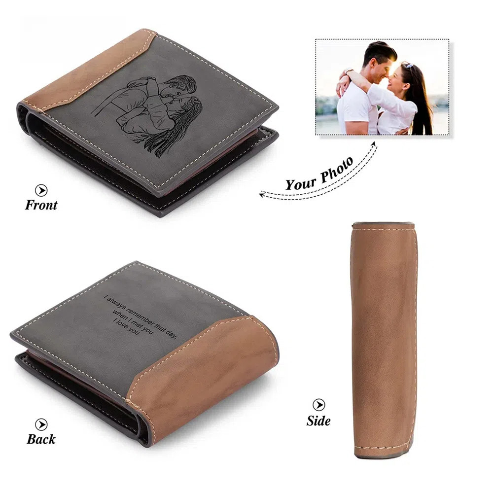 Personalized Wallet for Men Leather Customized Wallet with Picture ...