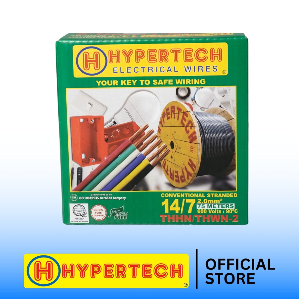 HYPERTECH THHN/THWN-2 Stranded Wire # 14/7 - 75 Meters - Pure Copper Electrical Wire Philippine ...