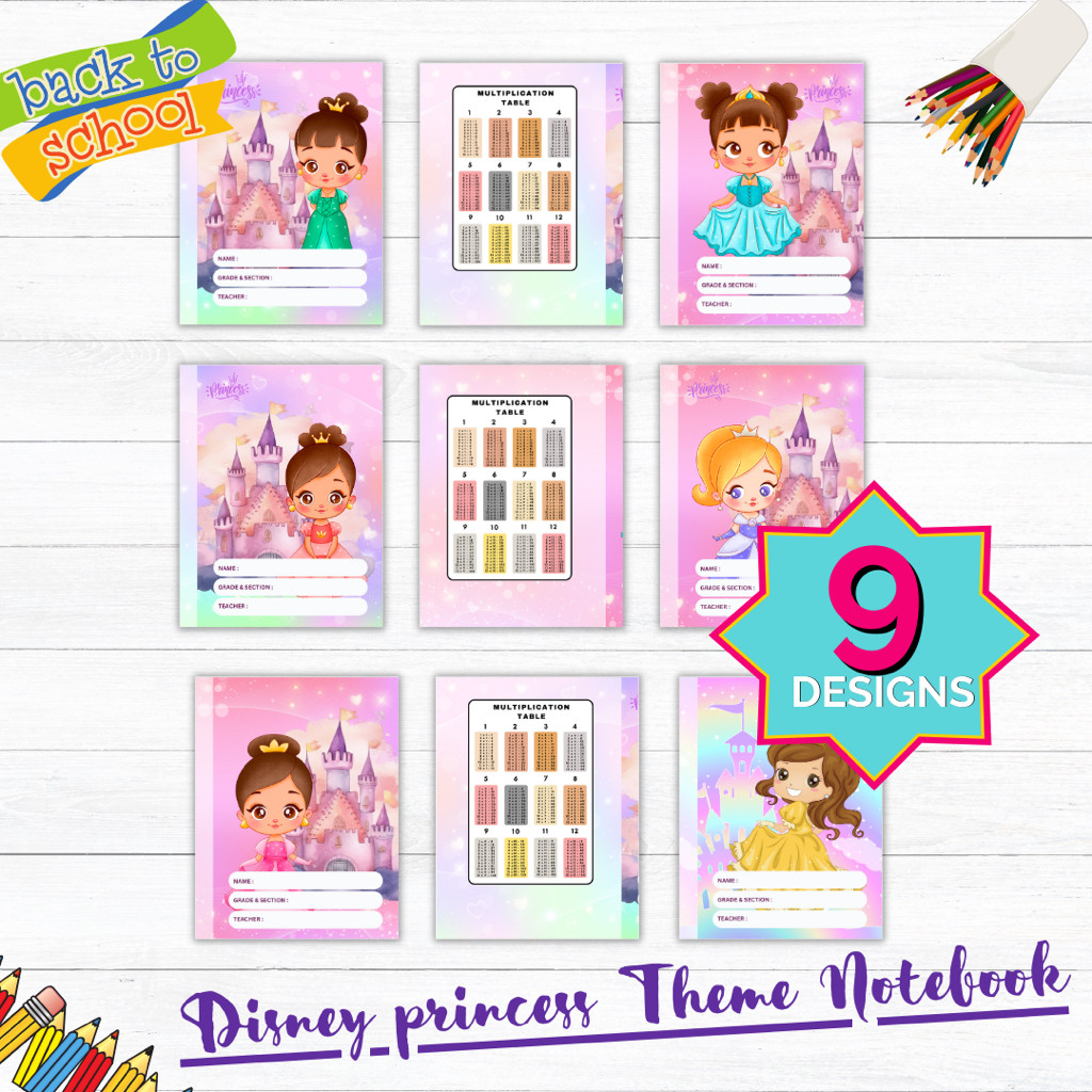 PREORDER DISNEY PRINCESS-2 - Themed Notebooks for Kinder, Nursery ...