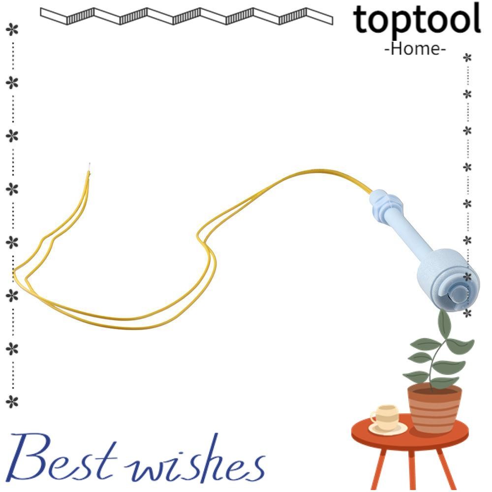 TOPTOOL 2pcs Float Switch, 115mm Length M10 Water Level Sensor, Professional White PP Tank Pool ...