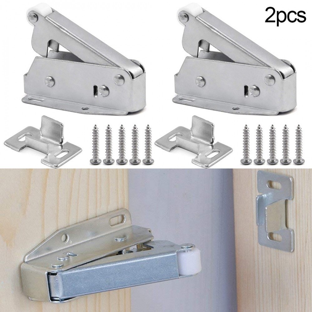 2 Pcs Loft Touch Catch Latch Cupboard Door-Hatch Attic Push To Open ...