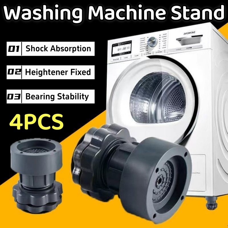 4PCS Washing Machine Stand Adjustable Heightener Fixed Fridge Anti ...