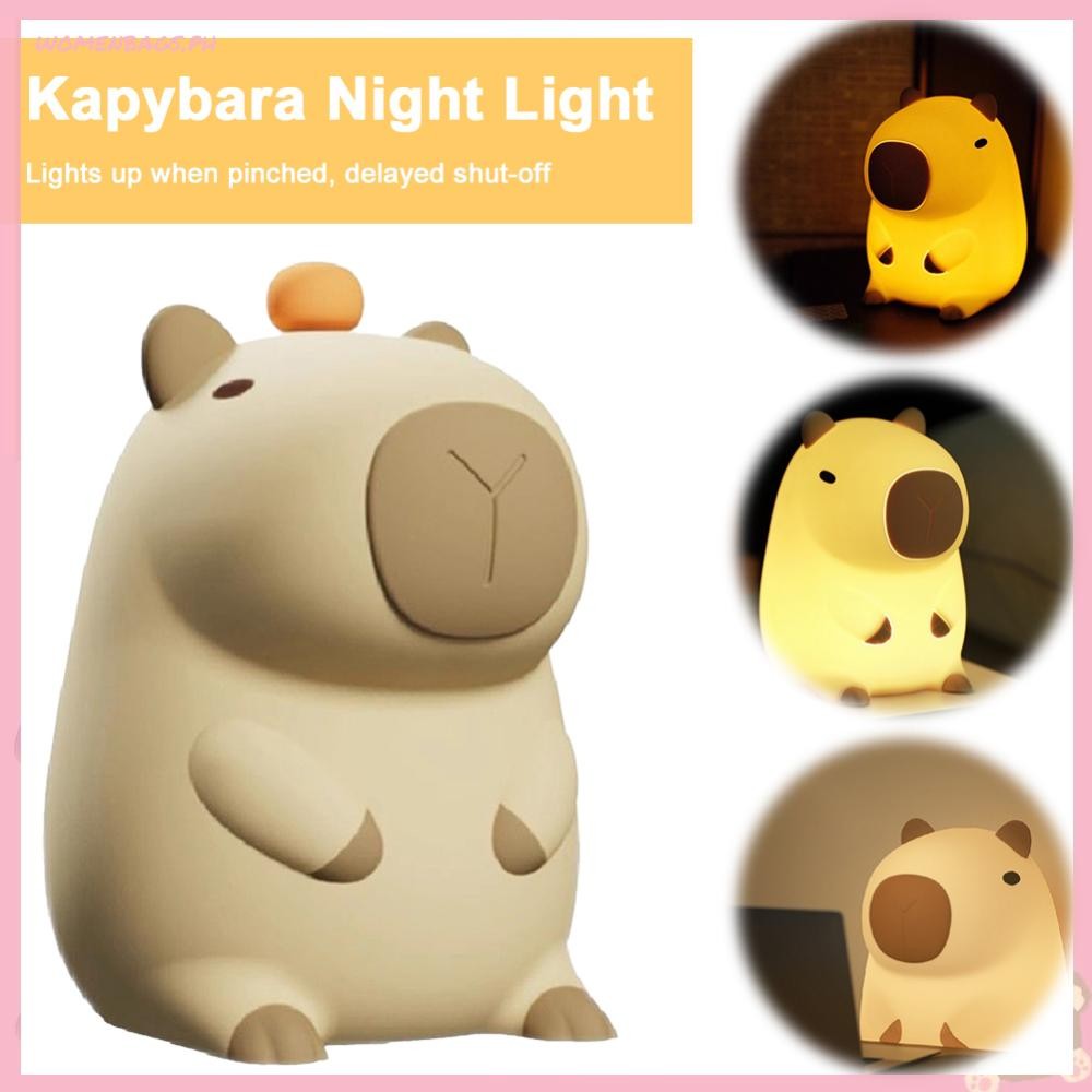 ♥ WB ♥ Capybara Night Light Original Capybara Silicone Bedside Lamp ...