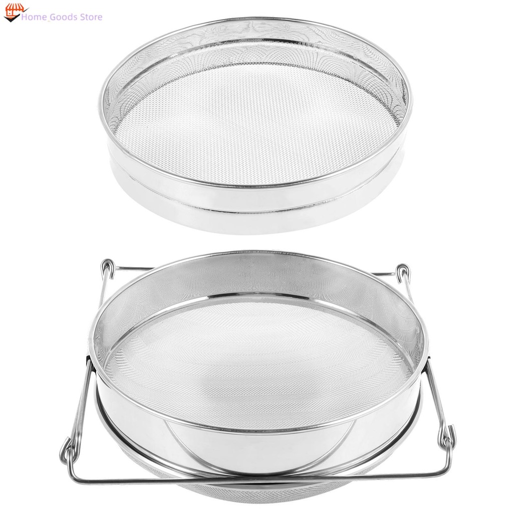 Double Sieve Honey Strainer with Extendable Arms Stainless Steel Honey ...