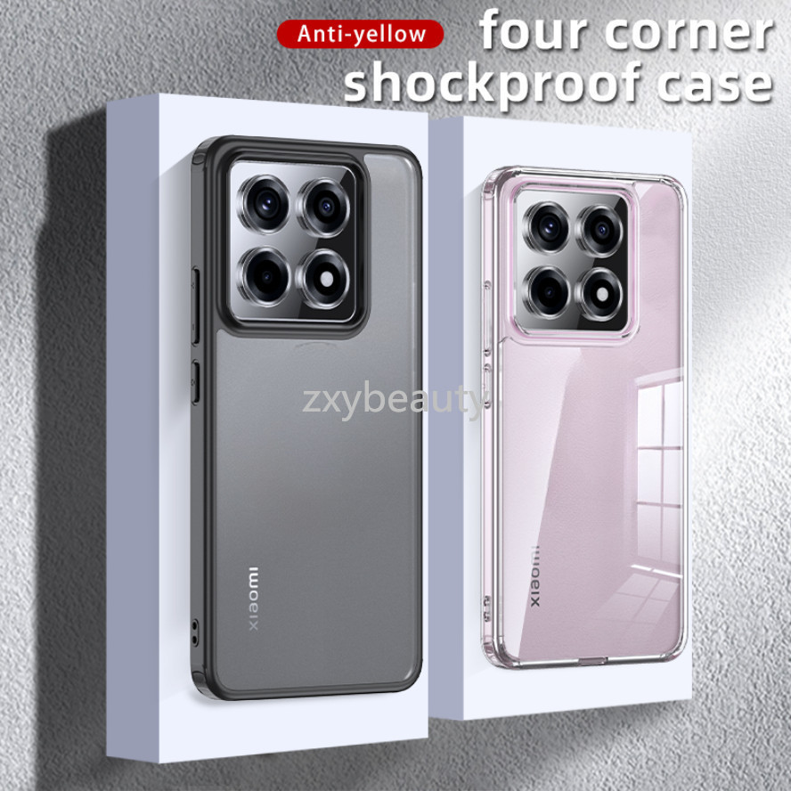 Xiaomi 14T Pro 5G 2024 Case Shockproof Transparent TPU Bumper Acrylic ...