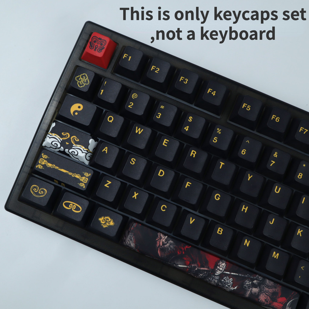 Black Myth Wukong PBT Keycap Cherry Black keycap set Dye Sublimation ...