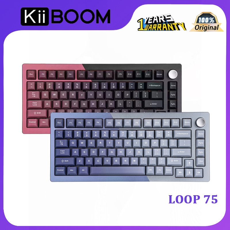 KiiBoom Loop 75 75% All-aluminum Block Mechanical Keyboard,QMK/VIA ...