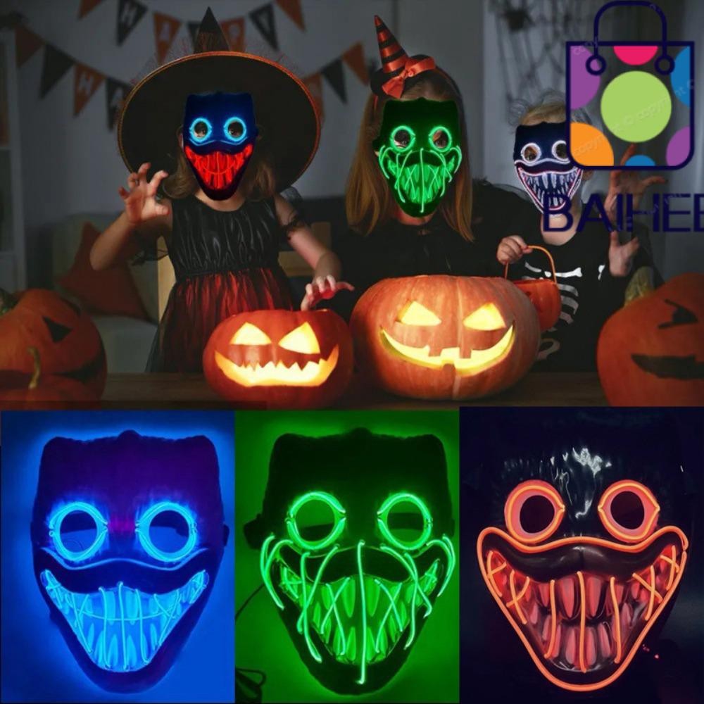 BAIHEE Neon Light , Glowing LED Horror Halloween , Black Cyberpunk ...