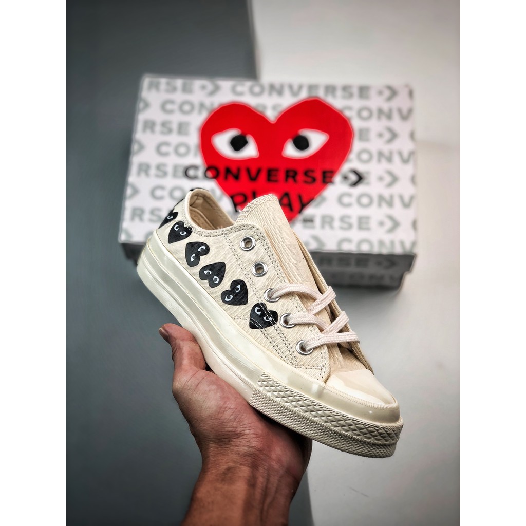 C CDG Play x Converse 1970s Converse Rei Kawakubo Play Love Heart Joint ...