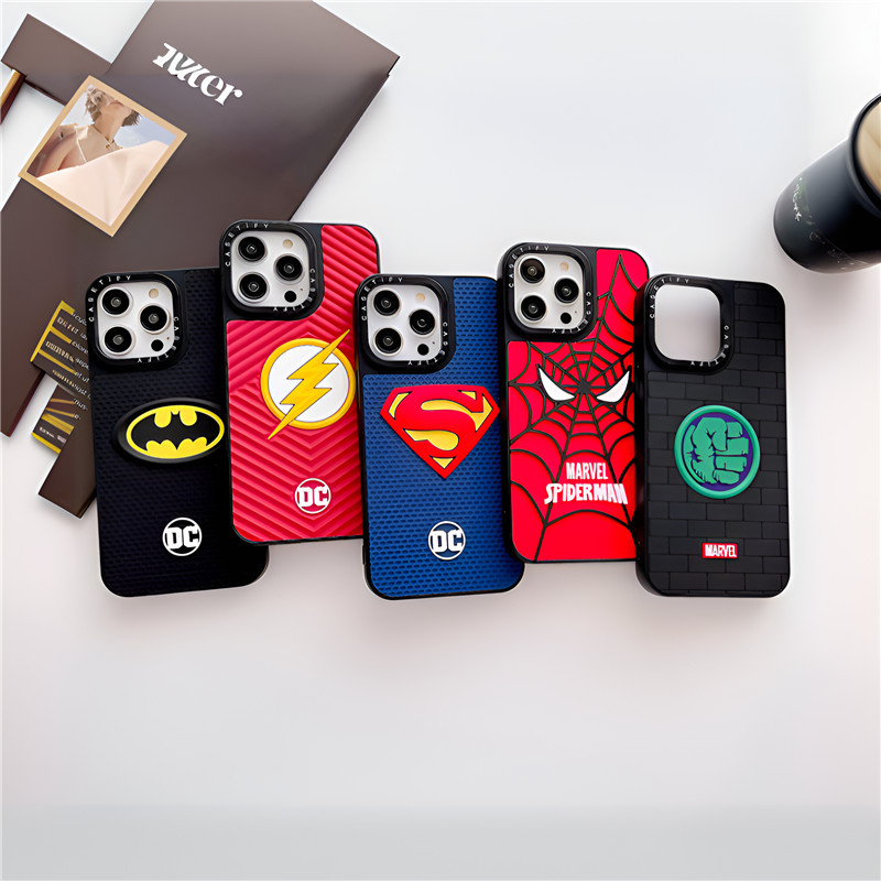 3D Silicon batman superman flash hulk illustration Phone Casing for ...