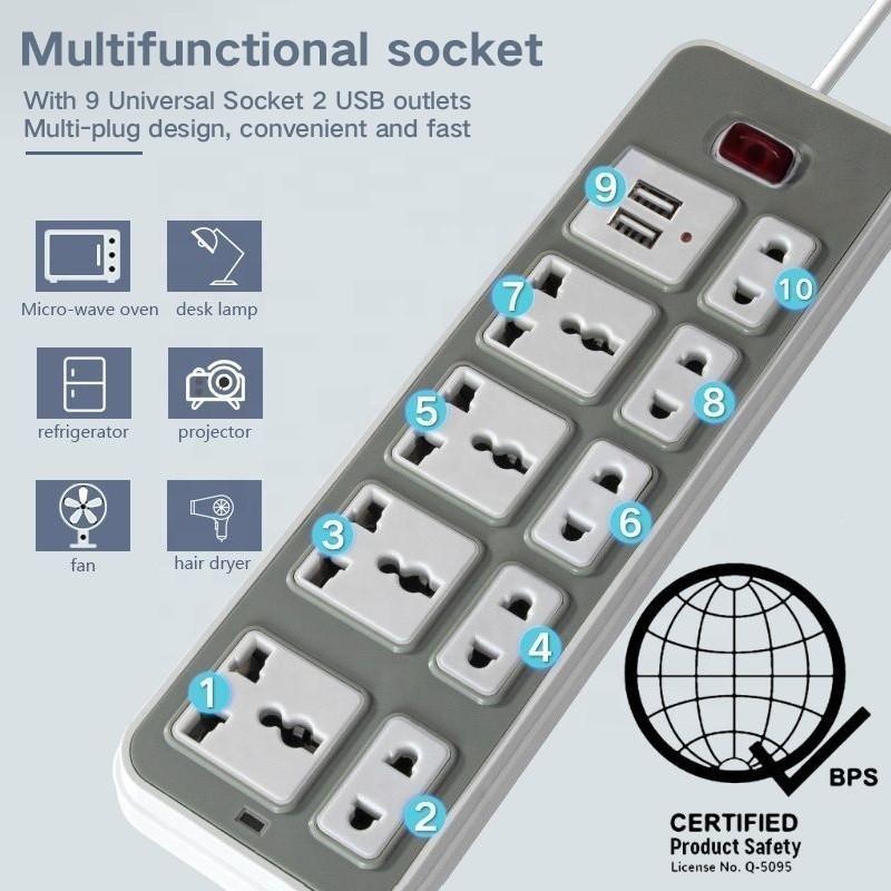 2M Original Multifunction Socket High-power Multi-Switch Socket 9 ...