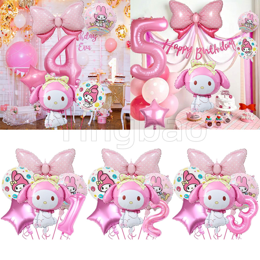 Melody Foil Balloon Birthday Set Cartoon 32 inch Number Foil Balloons ...