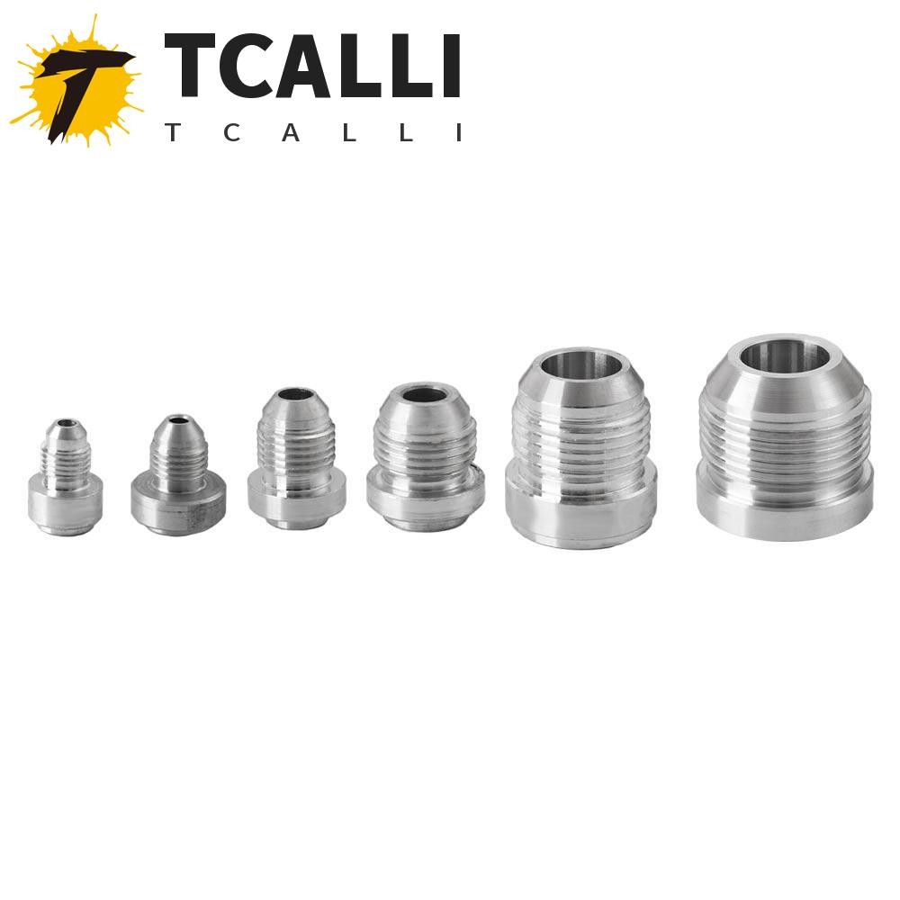 TCALLI Silver Male Aluminium Weld, Aluminum AN4-AN20 Straight Male Weld ...