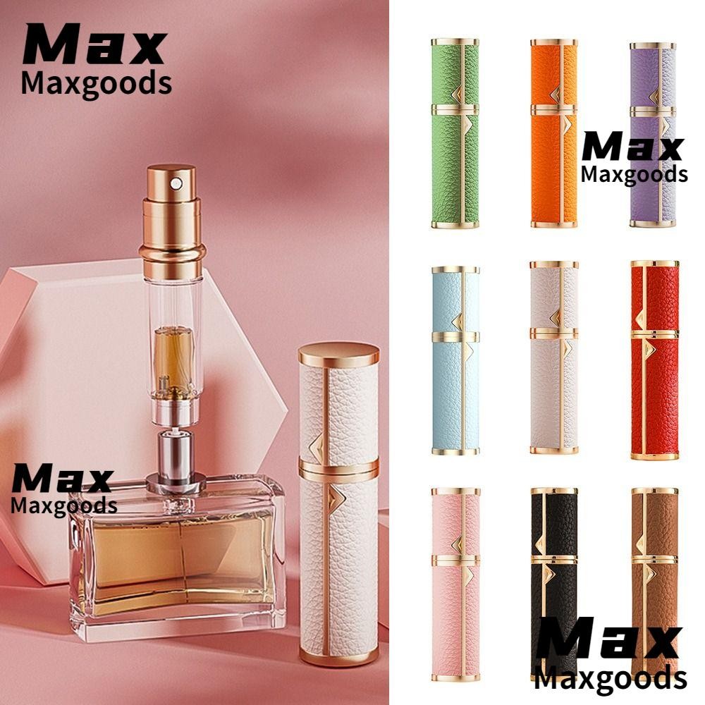 MAXG Perfume Bottle, PU Leather Lychee Pattern Spray Bottle, Portable ...