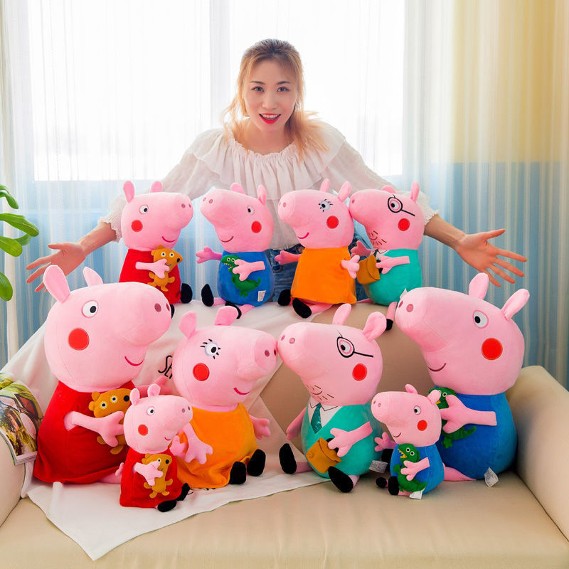 Piglet Peppa Plush Toy Peppa Large Doll Cute Girl Doll Ragdoll Family ...