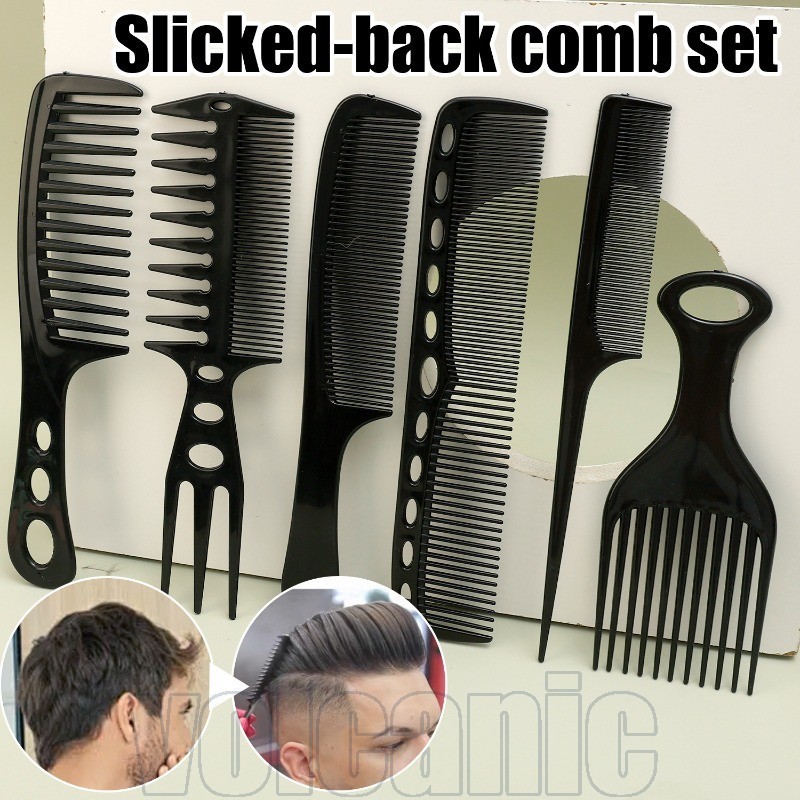 6Pcs Unisex Professional Barber Comb Set - Head Massage Anti-Static ...