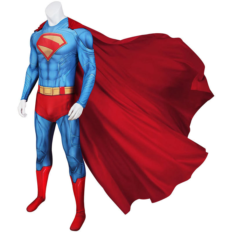 2025 Movie Superman Man Cosplay Jumpsuit Clark Costume Cloak Set ...
