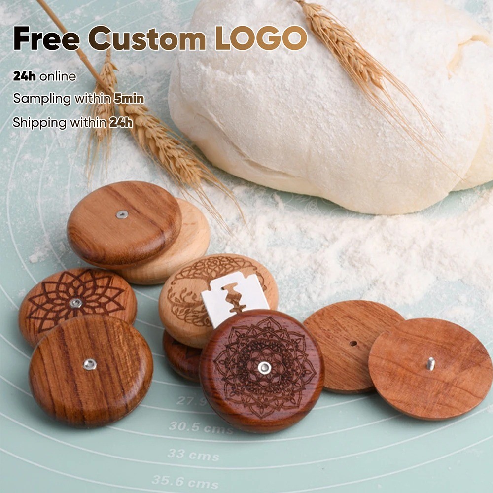 Free Personalized Wooden Bread Knife Round Bread Lame Dough DIY Bread ...