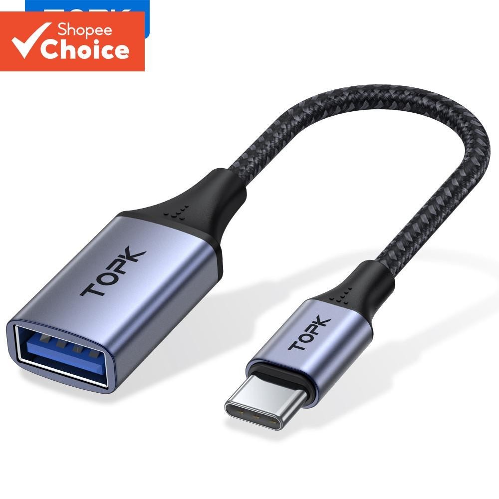 TOPK A10 USB C to USB A dapter Usb to Type C OTG Cable Type C Male to ...