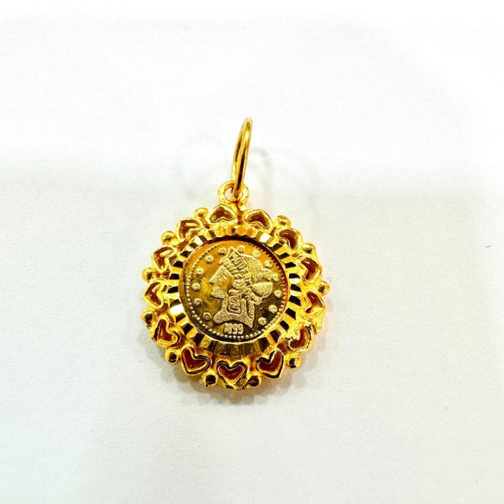 22k / 916 Gold Queen Coin Vintage design by Best Gold Shop | Shopee ...
