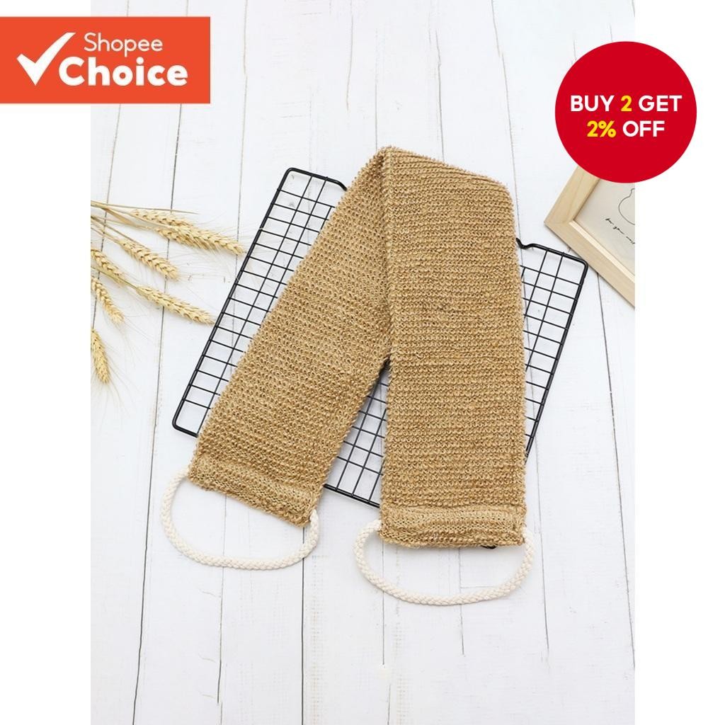Natural Jute Back Scrubber - Hypoallergenic & Biodegradable, Exfoliates ...