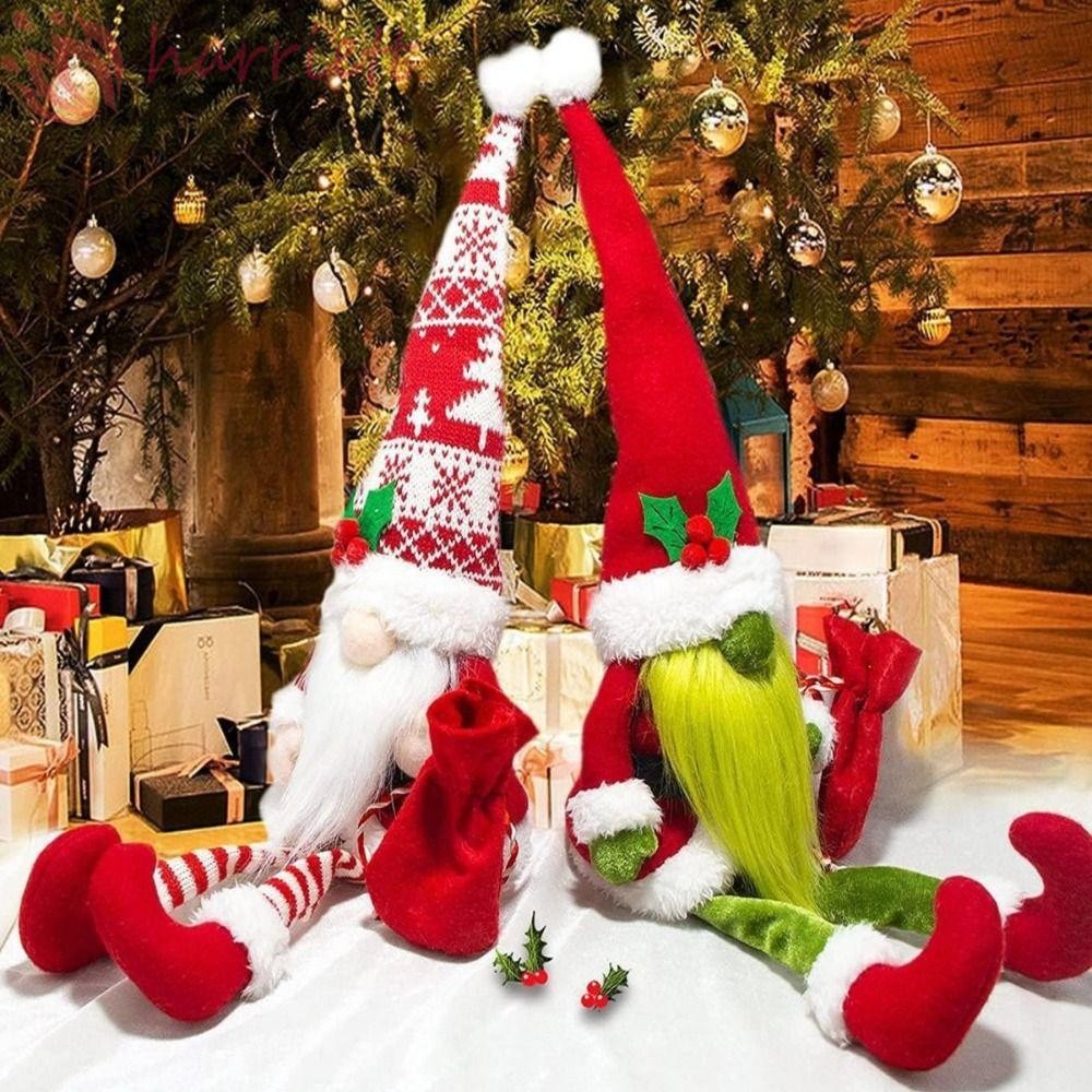 HARRIETT Christmas Faceless Dwarf Doll, Plush Handmade Gnomes Old Man ...