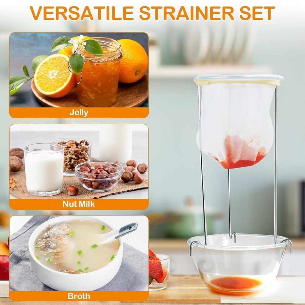 Stainless Steel Jelly Strainer Stand Set Multifunctional Sieve Stand ...