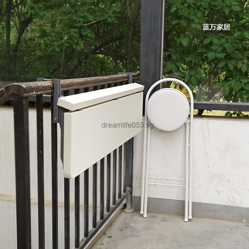 ++Balcony bar Table Aluminum Alloy Hanging Folding Table Wall Hanging ...