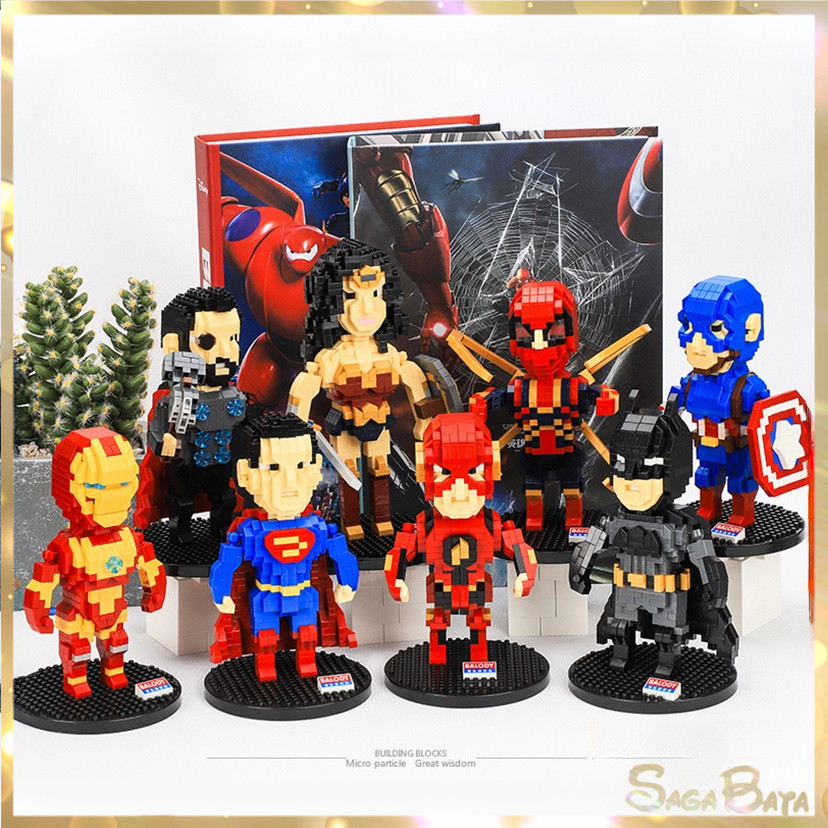 Nano Blocks Marvel DC Super Hero Model MOC Building Blocks The Avengers ...