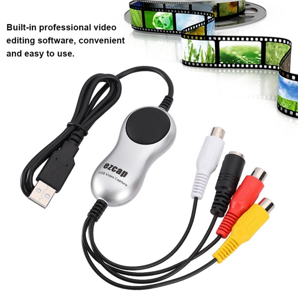Concon USB 2.0 Universal Portable Capture Card Audio Video Grabber RCA ...