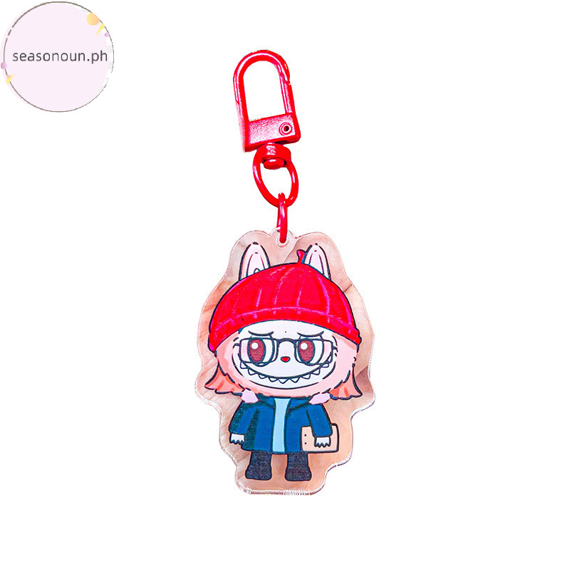 seasonoun Cartoon Acrylic Labubu Little Sheep Keychain Bag Pendant Cute ...