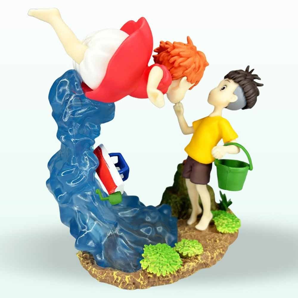 Ponyo Loves Sosuke Anime Collection PVC Figure Ponyo On The Cliff Gift ...