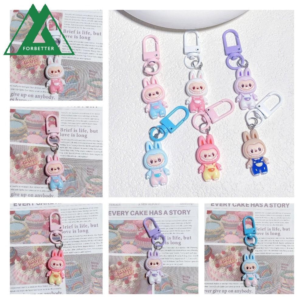 FORBETTER Labubu Doll Keychain, Kawaii Creative Labubu Pendant Keyring ...