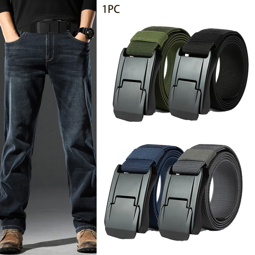 Men's Belt Tactical Belt Heavy Duty Webbing Belt Adjustable Military ...