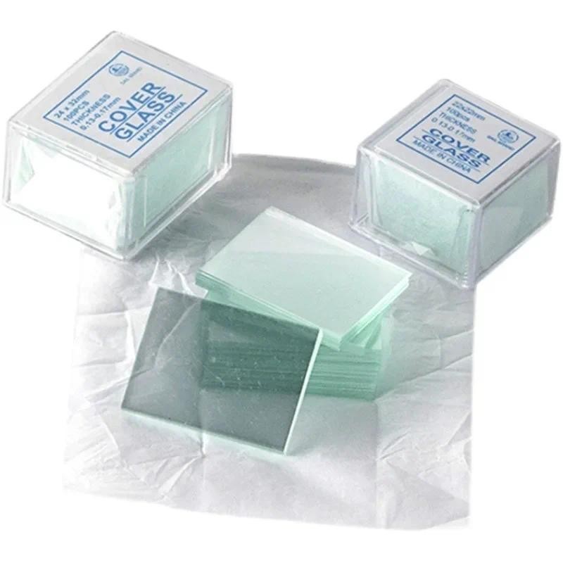 100 Pcs/pack Transparent Square Glass Slides Coverslips Coverslides For ...