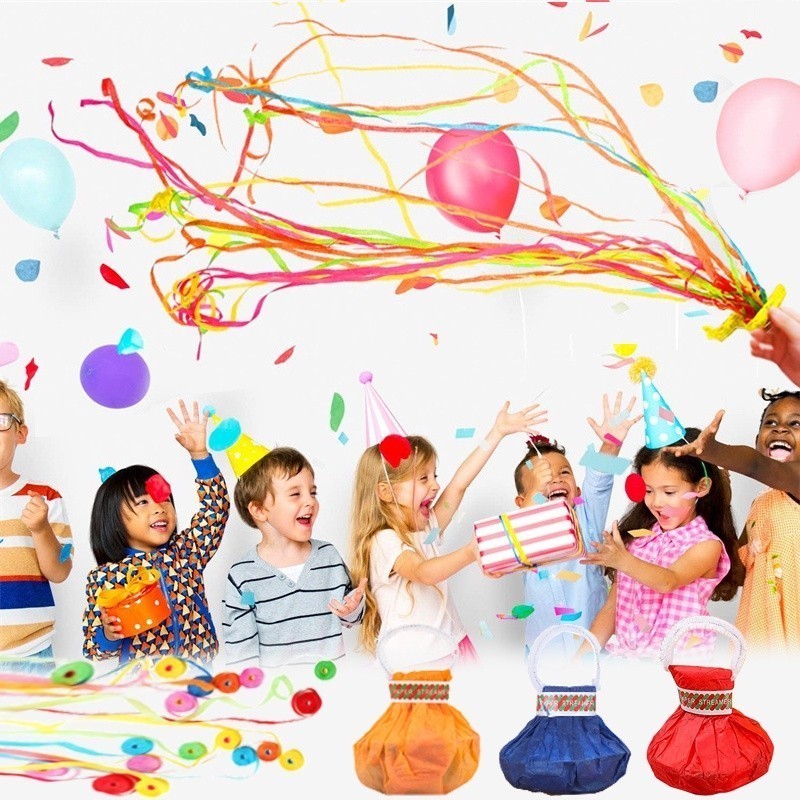 Colorful Throw Streamers Party Hand Throw Confetti Poppers Wedding ...
