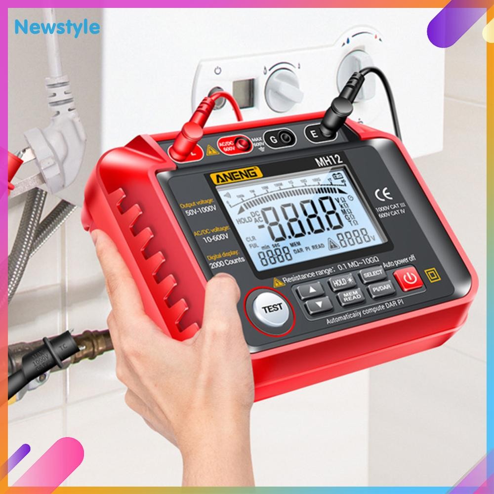 MH12 Insulation Earth Resistance Tester High Precision Digital Ground ...