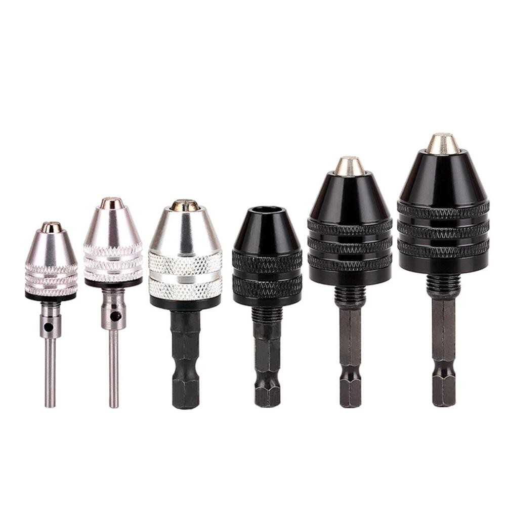 Mini Keyless Chuck Electric Drill Bits Collet Converter Extension ...