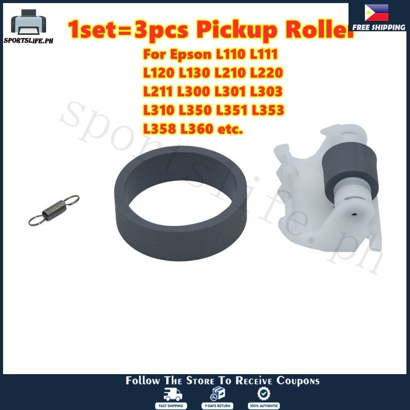1set=3pcs Pickup Roller for EPSON L300 L310 L350 L355 L362 L365 L366 ...