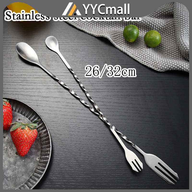 26/32Cm Stainless Steel Wine Stirrer On Hand Stirring Spoon Bar Drink ...