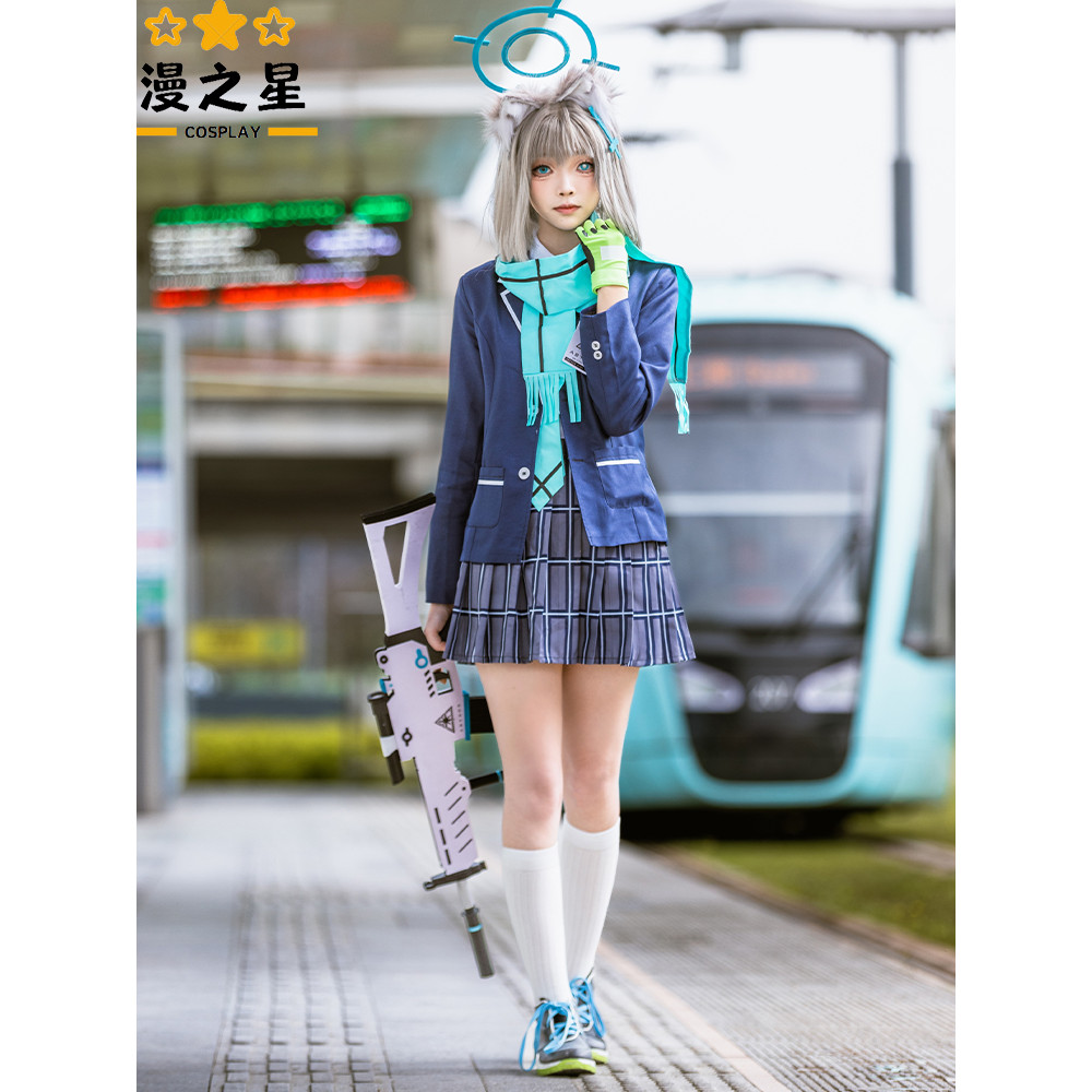 Anime Blue Archive Sunaokami Shiroko Anime Sailor Suit JK Cosplay ...