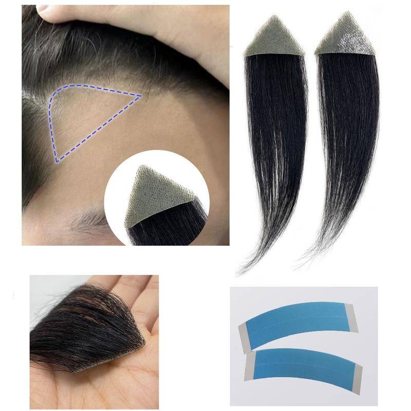 A Pair of Thin PU base Fine Human Hair Traceless Baby Hair Loss Cover ...