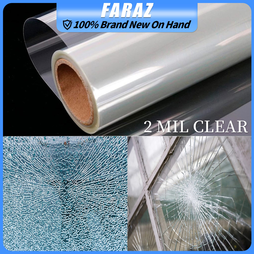 2 Mil Clear Window Shatterproof Film Glass Security And Safety Film ...