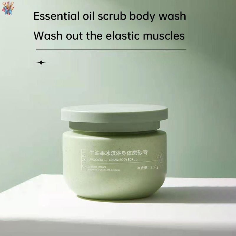 Avocado Ice Cream Scrub Cream Mild Exfoliating Scrub Cream Deep Cleaning Oil Control Scrub Cream ...