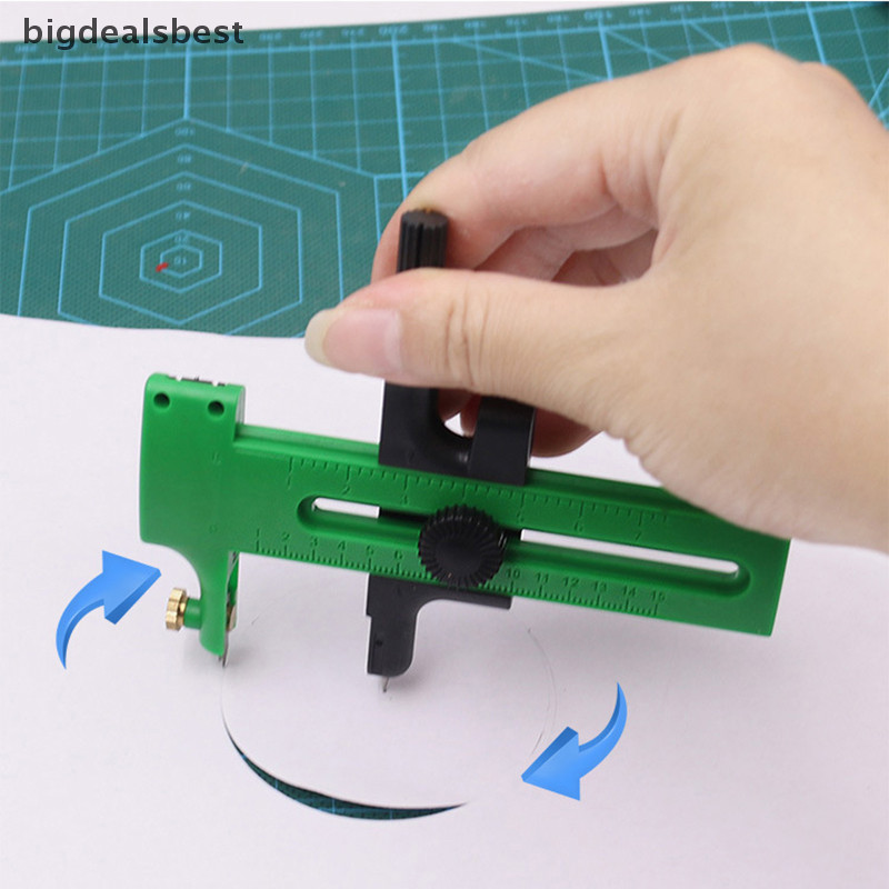 BDB 1Piece Rotary Compass Circle Cutter Double-stage Adjustable Paper ...