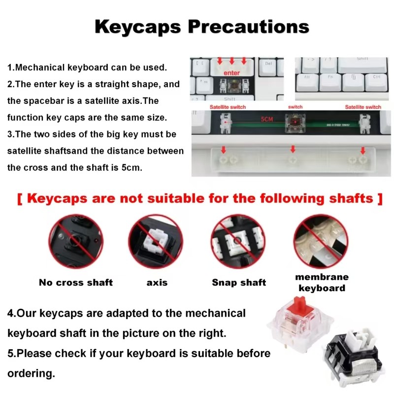Mecha Keycap Cherry Profile Doubleshot Suitable Keycaps for MX Type ...