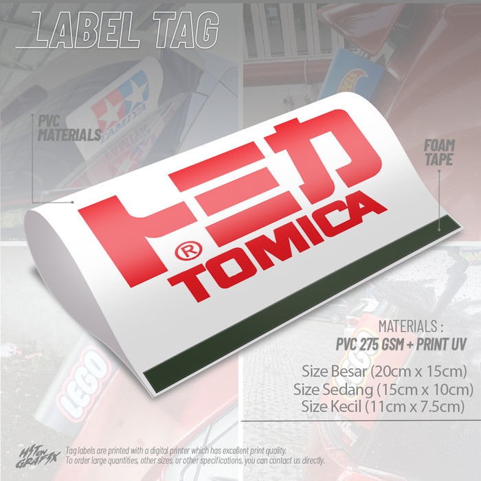 Tomica KANJI Car Motorcycle Tag Label Car Rear Door Variation | Shopee ...