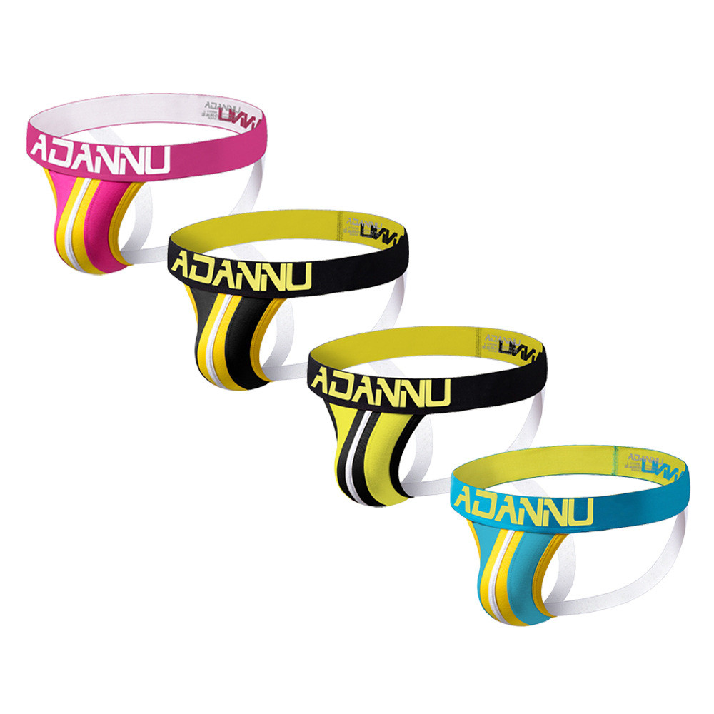 Pass Amazon Hot-selling Men's Sexy Pure Cotton Close-fitting Color ...