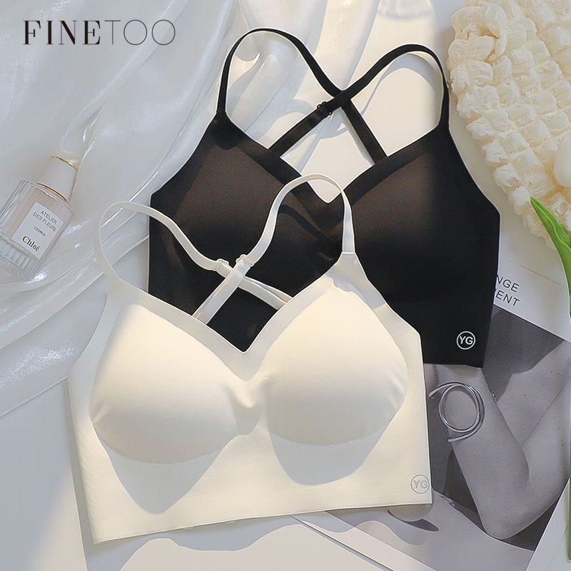 FINETOO Women U-shaped beautiful back Bra Seamless Wireless Underwear ...