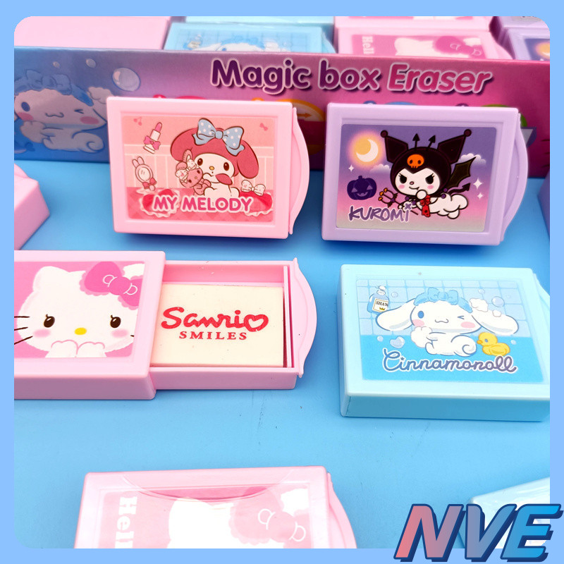 NVE Sanrio Magic Box Eraser Creative Cartoon Drawer Box Eraser Student ...